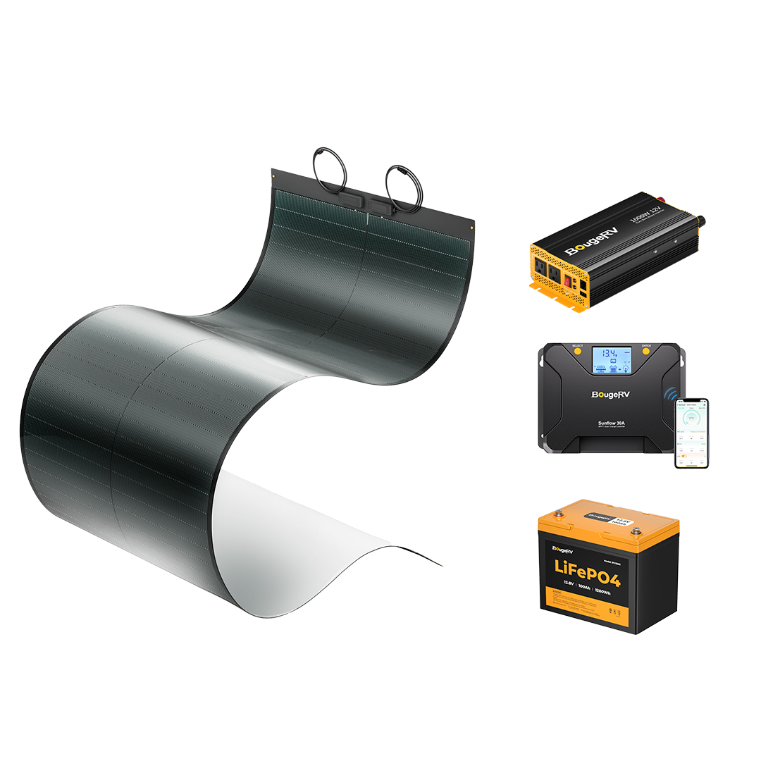 BougeRV 200W 12V CIGS Flexible Solar Kit – Pre-Punched — Build the Power