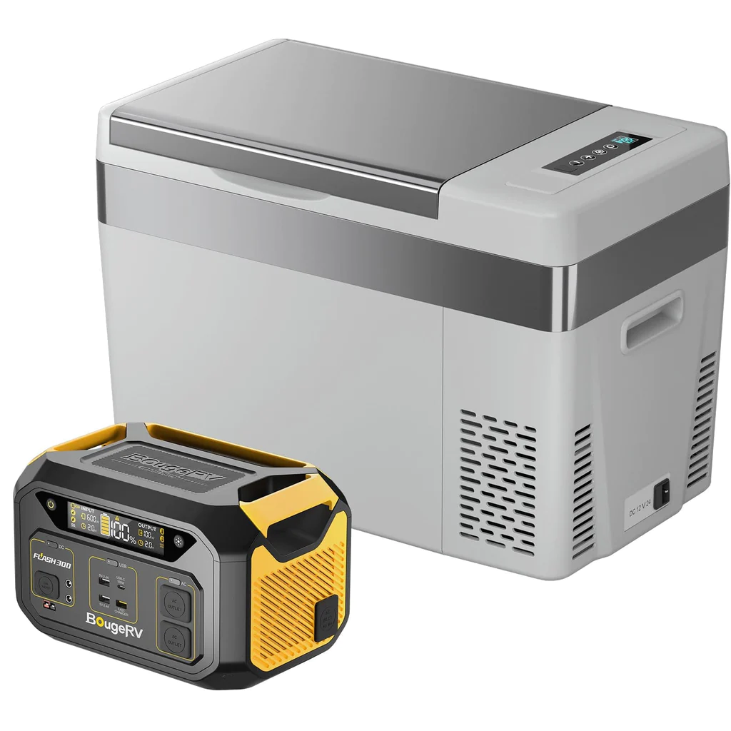 BougeRV 30QT Refrigerator with 286Wh Power Station — Build the Power