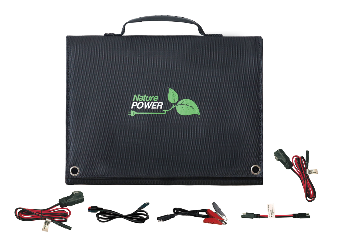 Nature Power 80 Watt Portable Folding Solar Panel — Build the Power