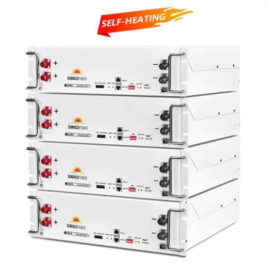 Sungold 4×48 V 100 Ah Server-Rack LiFePO₄ Batteries — Build the Power