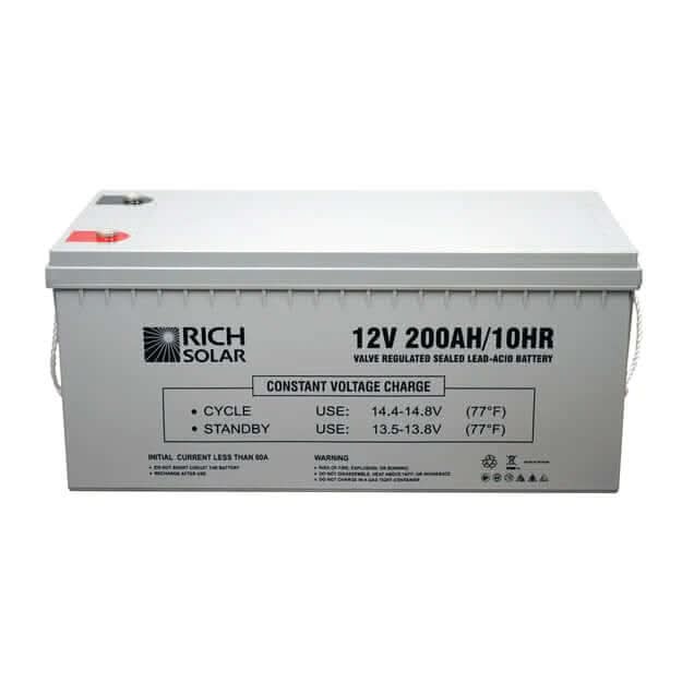 Rich Solar 12V 200Ah Deep Cycle AGM Battery — Build the Power