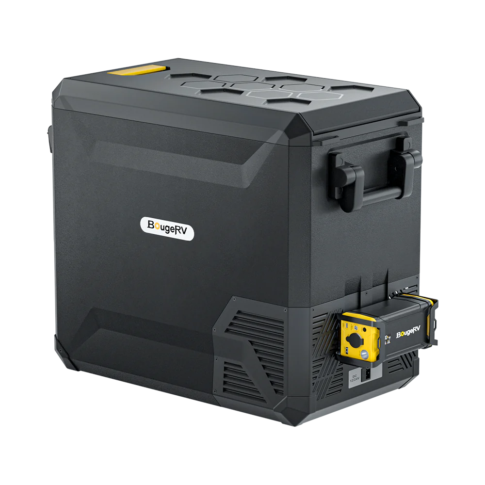 BougeRV ASPEN 50 53Qt Fridge + 220Wh Backup Battery — Build the Power