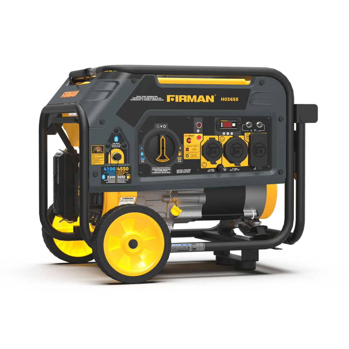 Firman 4550/3650W Dual Fuel Generator - Recoil Start, Reliable Power f ...