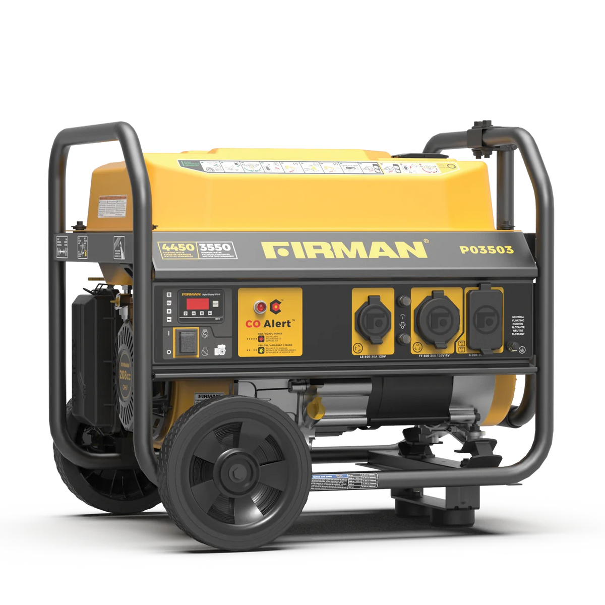 Firman 4450W Gas Generator – Recoil Start & CO Alert — Build the Power