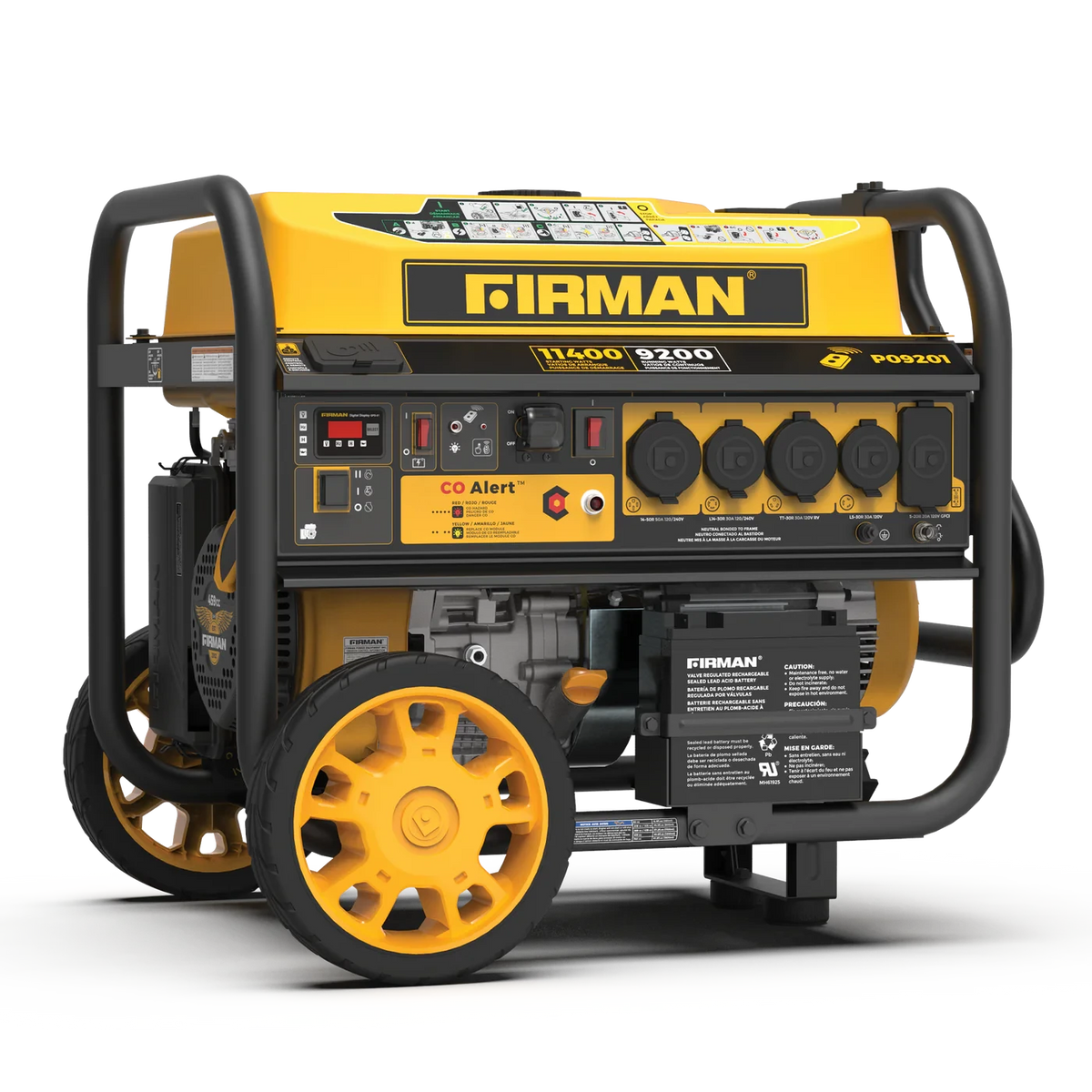 Firman 11,400 W Gas Generator – Remote Start & CO Alert — Build the Power