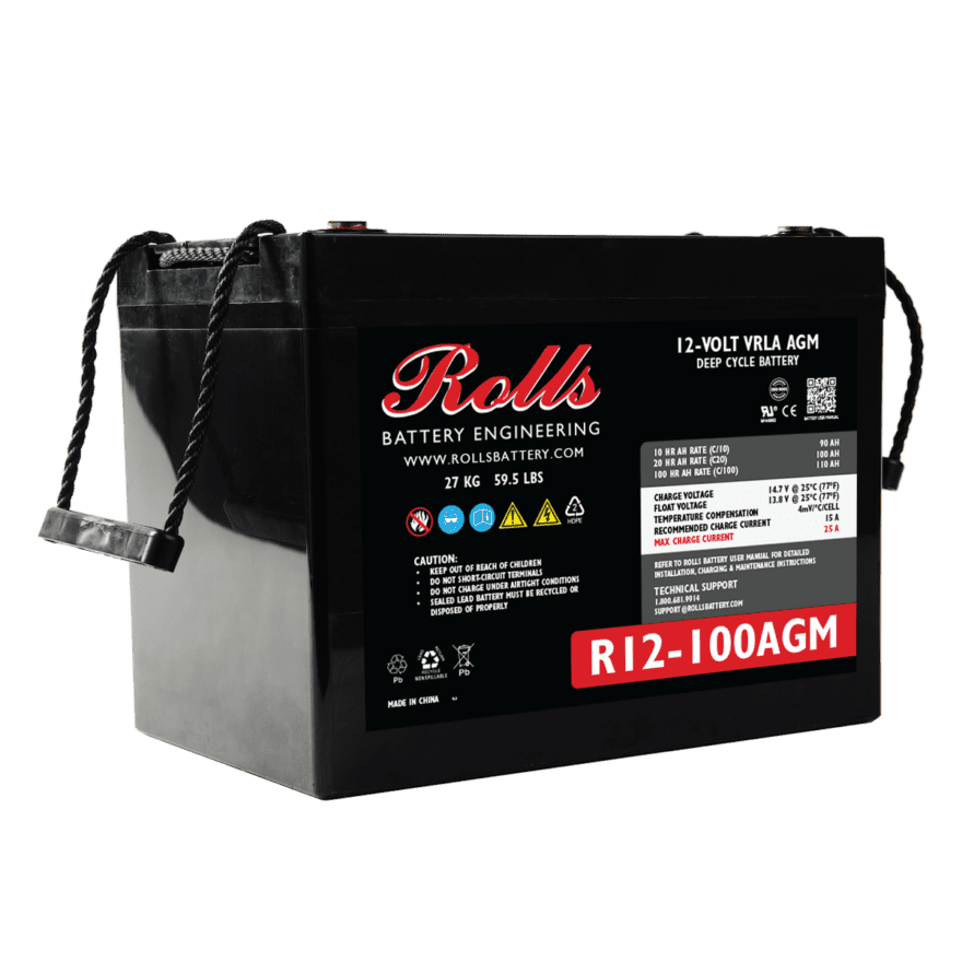 Rolls R12‑100AGM 12 V Deep‑Cycle AGM Battery — Build the Power