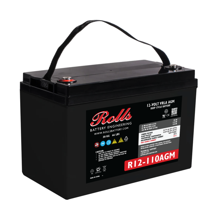 Rolls R12‑110AGM 12 V Deep‑Cycle AGM Battery — Build the Power