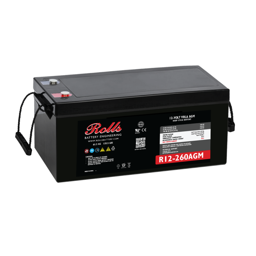 Rolls R12‑260AGM 12 V Deep‑Cycle AGM Battery — Build the Power