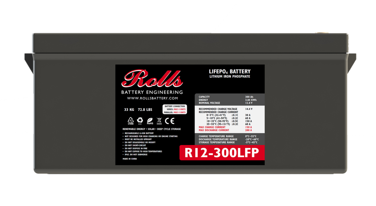 Rolls R12-300LFP Lithium Iron Phosphate Battery — Build the Power