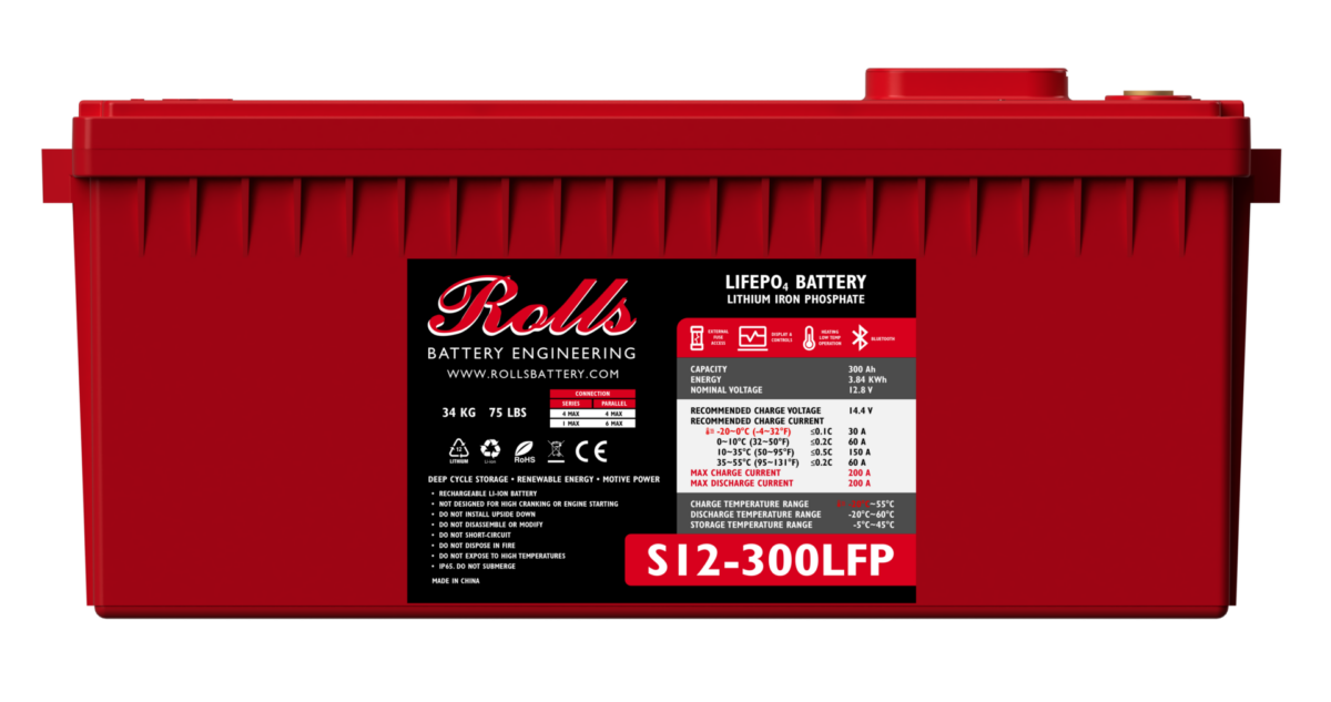 Rolls S12-300LFP Lithium Iron Phosphate Battery — Build the Power