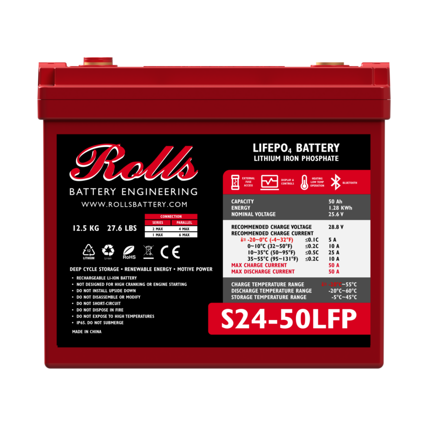Rolls S24-50LFP Lithium Iron Phosphate Battery — Build the Power