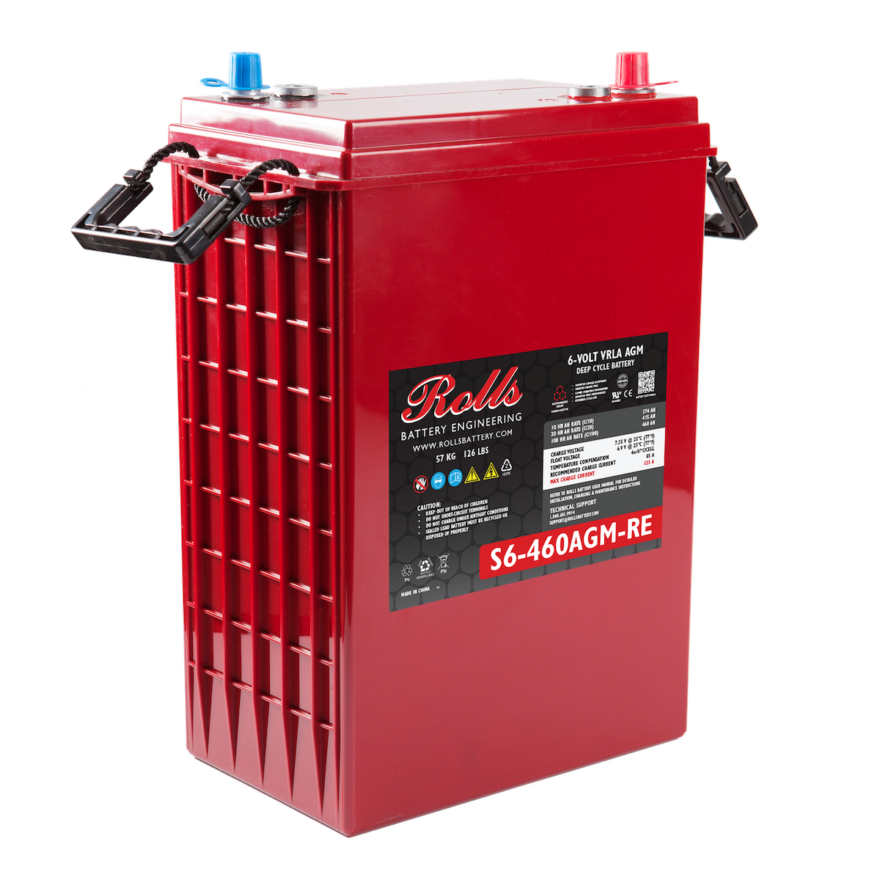 Rolls S6-460AGM 6V Sealed AGM Deep-Cycle Battery — Build the Power