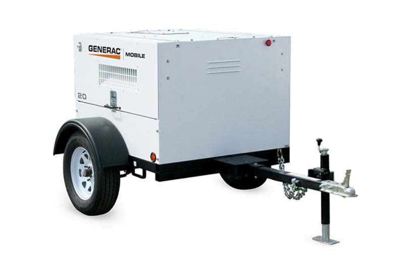Generac Mobile Diesel Generator - Trailer-mounted, 2 Ball Hitch, Isuzu ...