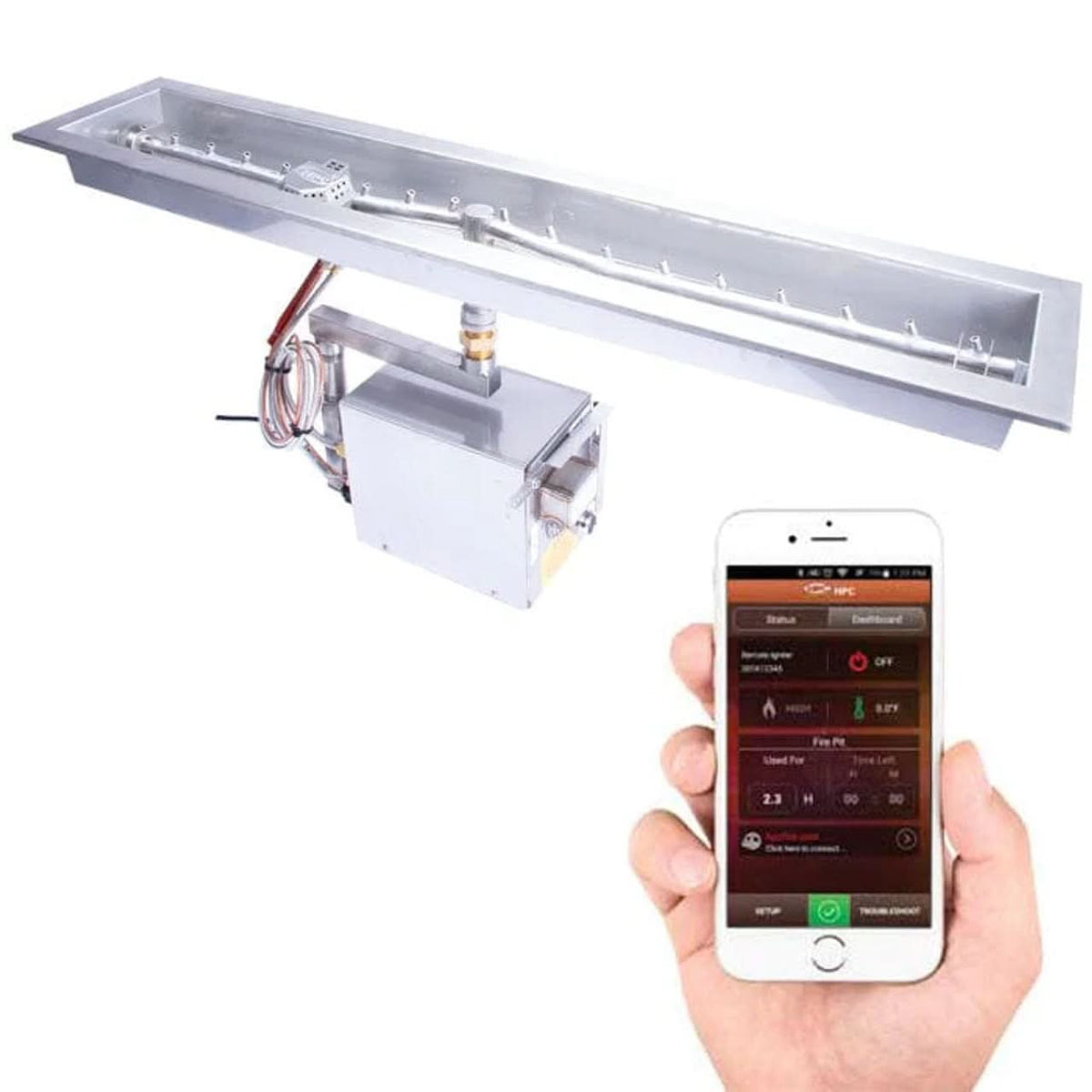 HPC Fire 72" Linear EI HI/LO Fire Pit Insert — Build the Power