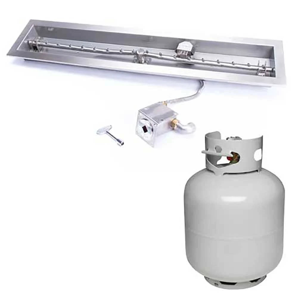 HPC Fire Linear Trough Burner Kit | Match Lit Small LP Tank — Build the ...