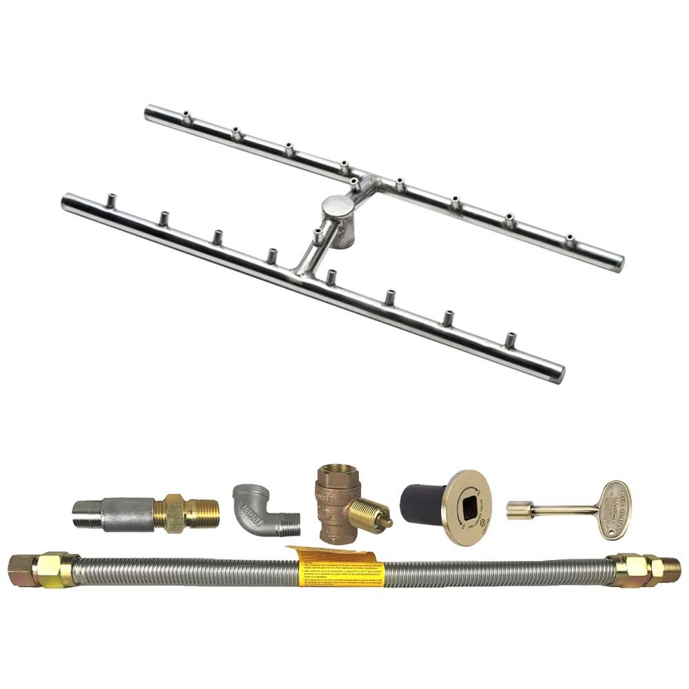 HPC Fire Rectangle Match Lit Fire Pit H-Burner Torpedo Kits — Build the ...
