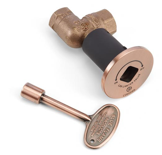 HPC High Capacity Copper Angled Valve with Key & Flange — Build the Power